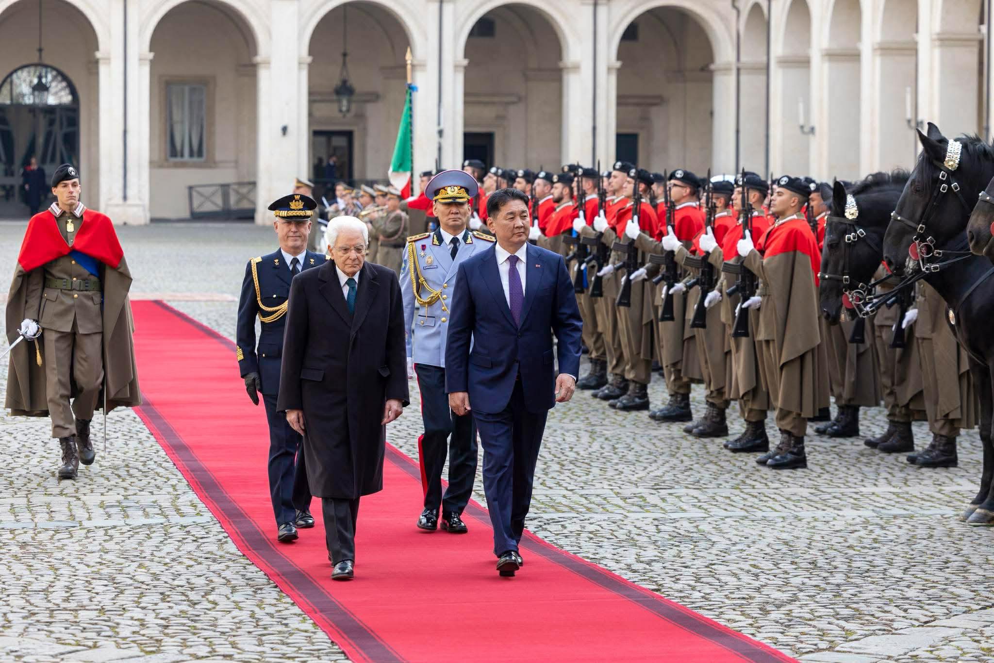President Khurelsukh Welcomed by President Sergio Mattarella